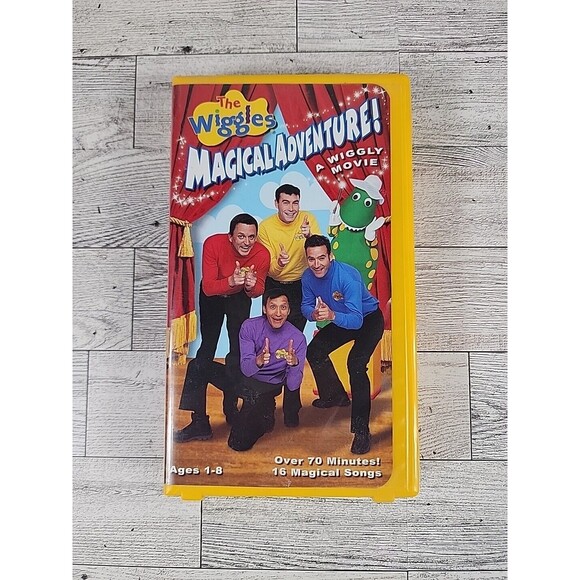 Media | The Wiggles Magical Adventure A Wiggly Movie Vhs 206 Yellow Clamshell Vintage | Poshmark